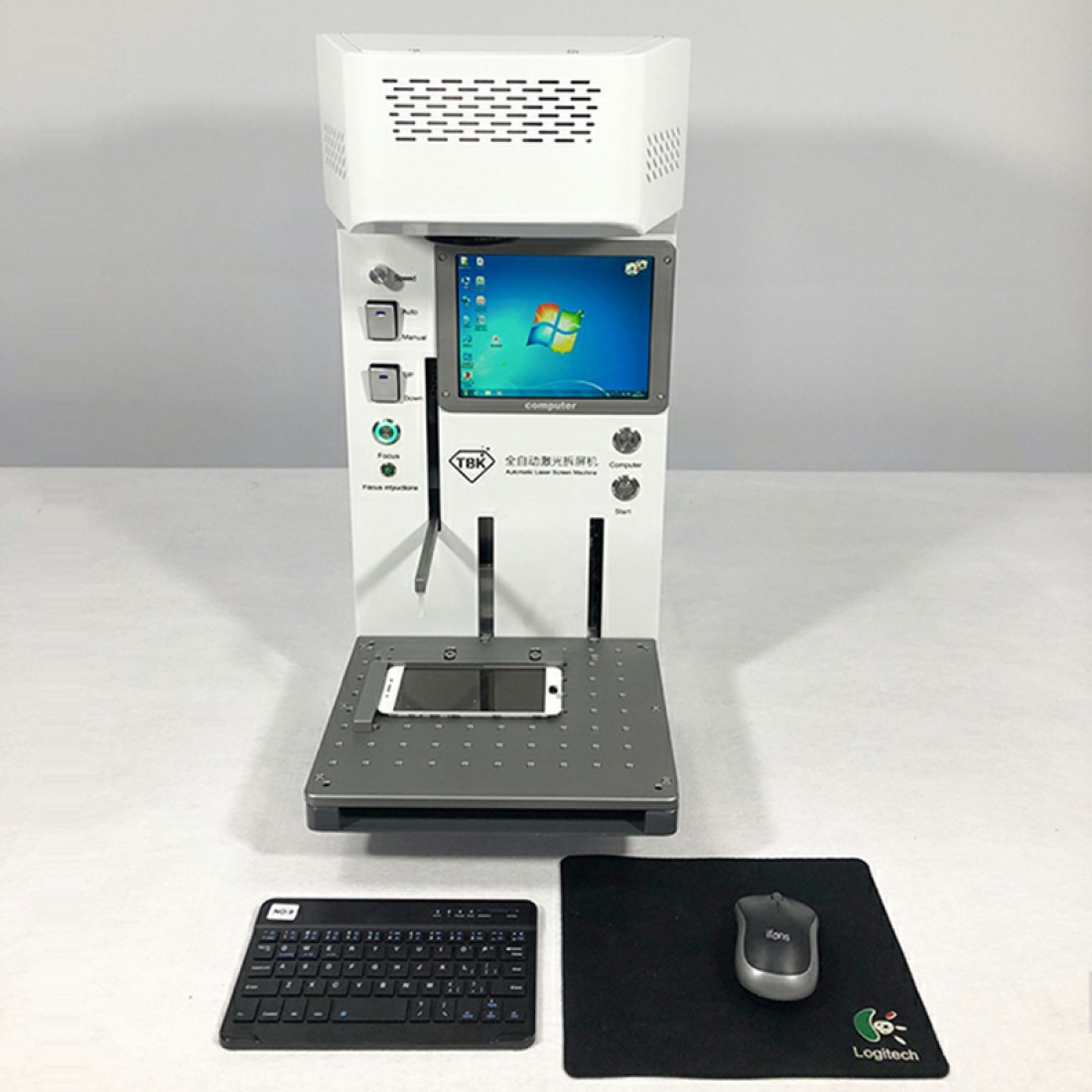 Upgrade TBK-958A Laser Back Glass Removal Machine Build in Computer ...